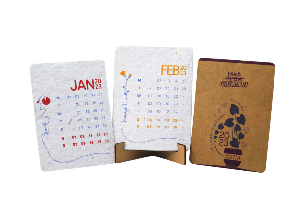 Buy Recycled paper and plantable calenders Online in India